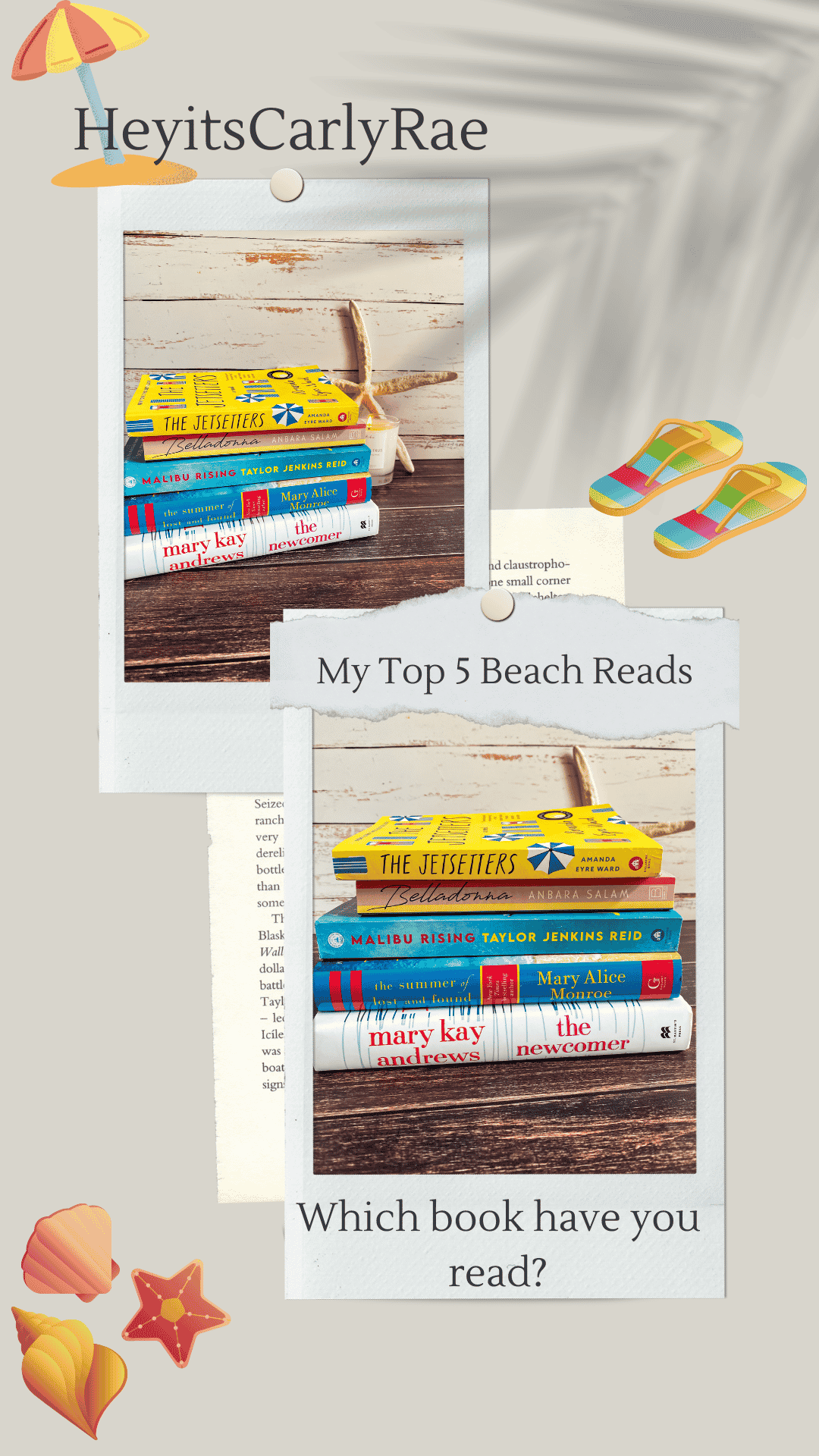 My Top 5 Beach Reads 2021 - HeyitsCarlyRae